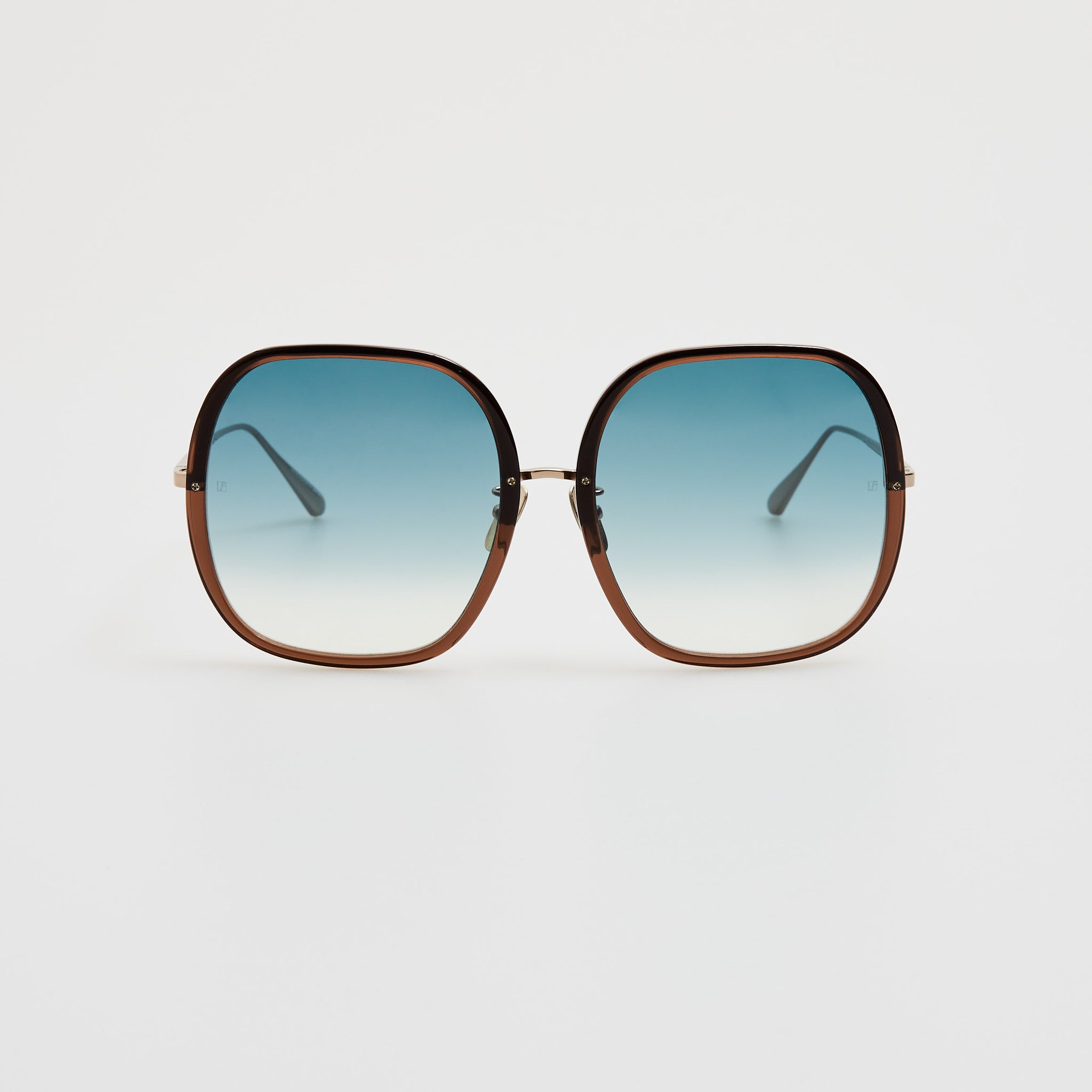 Celia Sunglasses in Brown by LINDA FARROW