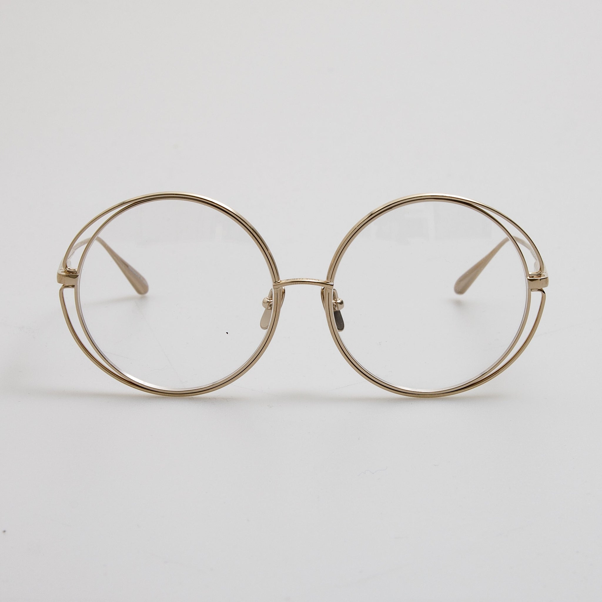 Selene Round Optical Frame in Light Gold