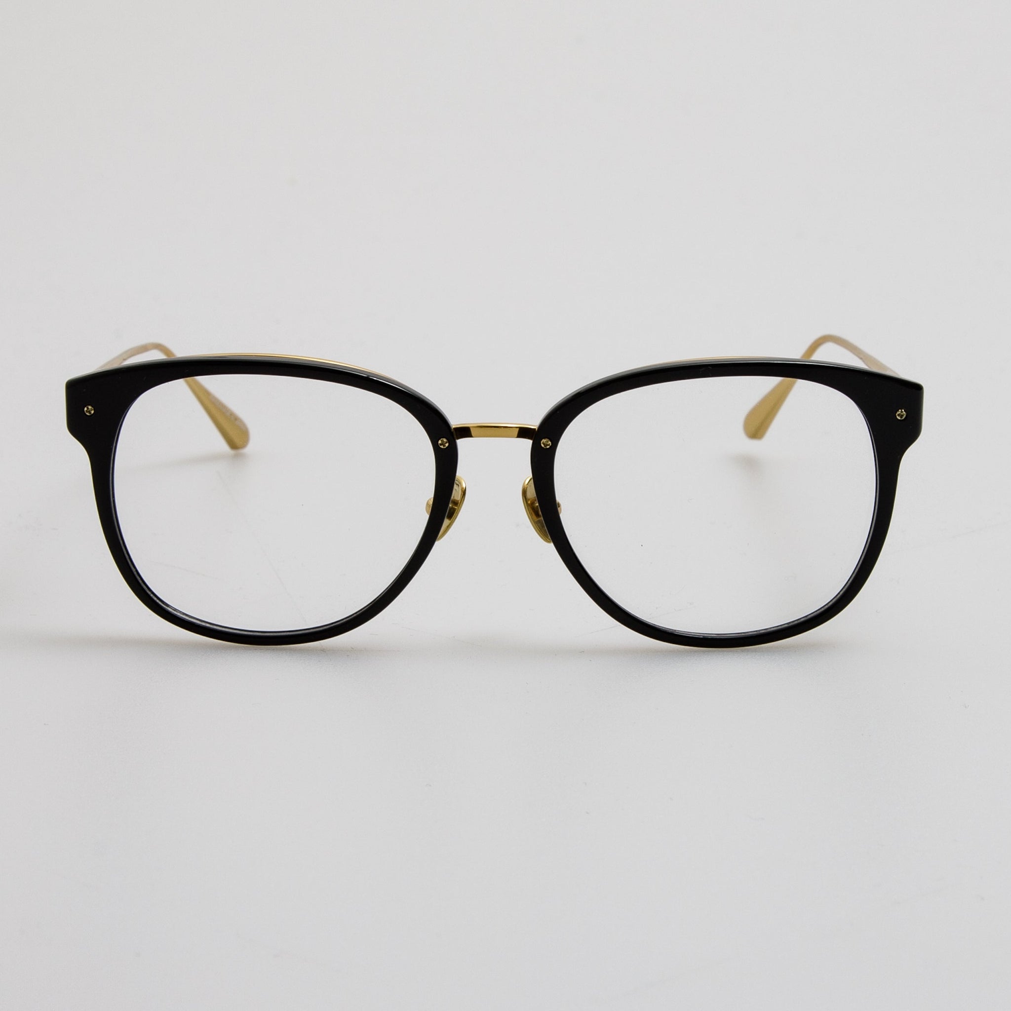 Cyrus D-Frame Optical in Black by LINDA FARROW